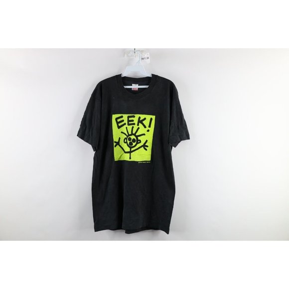 Vintage | Shirts | Vintage 9s Streetwear Mens Large Faded Eek Stick ...